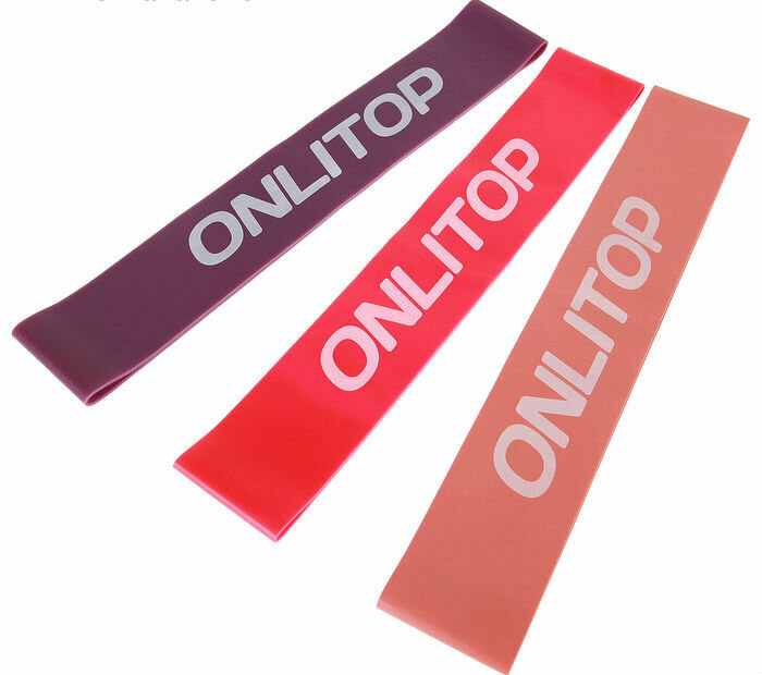 Набор из 3 фитнес-резинок 30 х 5 см, нагрузка 15 ,25, 35 кг