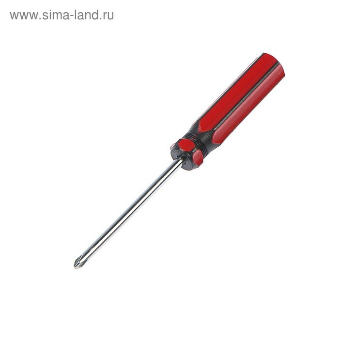 Отвертка крестовая ЛОМ, пластиковая рукоятка, PH1×75 мм, 3 шт.