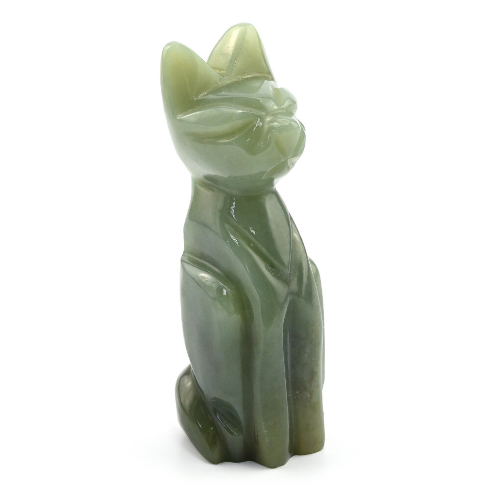 Кошка из нефрита светлого 35*33*95мм, 160г