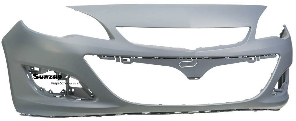 Бампер передн грунт Opel Astra J 13 - (Страна производства: испания) Phira арт. ST-13200