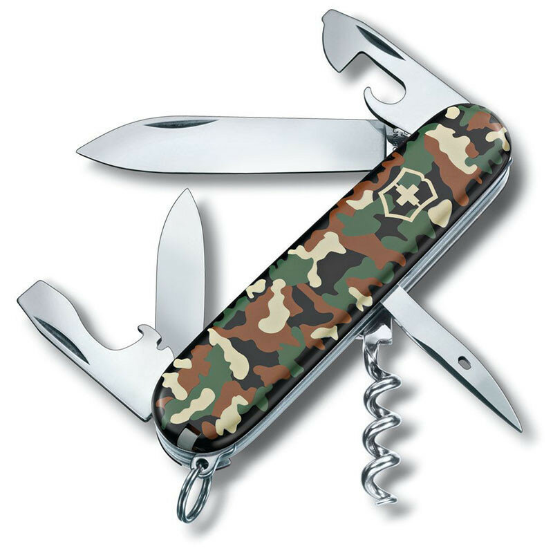 Нож VICTORINOX Spartan многофункциональный, 12 функций, 91 мм, брелок, камуфляж
