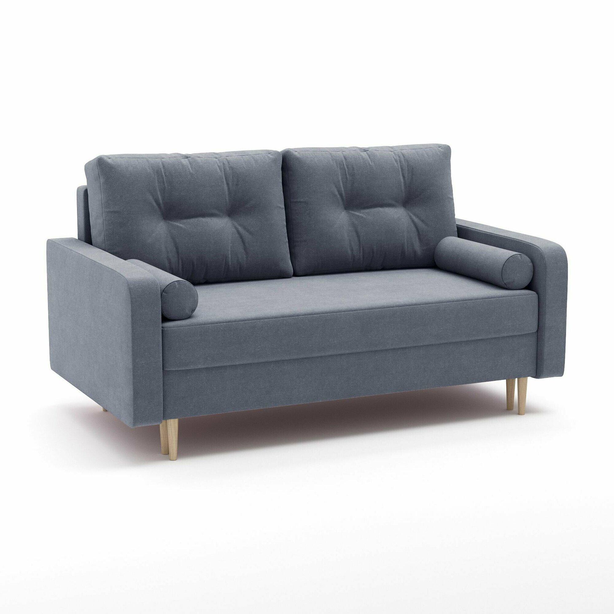 Диван-кровать малышка Дэйо, двухсекционный МТД, 160x190 см спальное место, микровельвет, без ящика для хранения