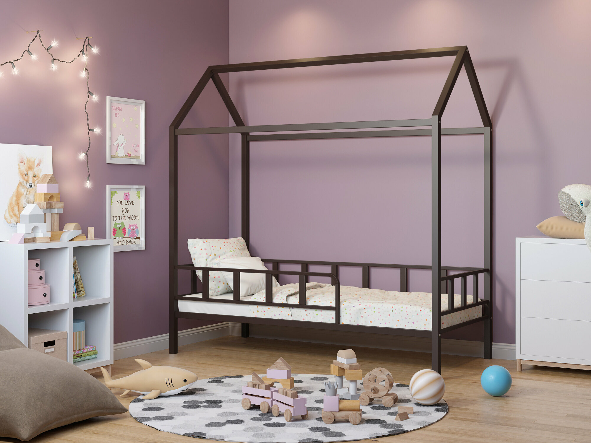 Кровать-домик Риччи Коричневый