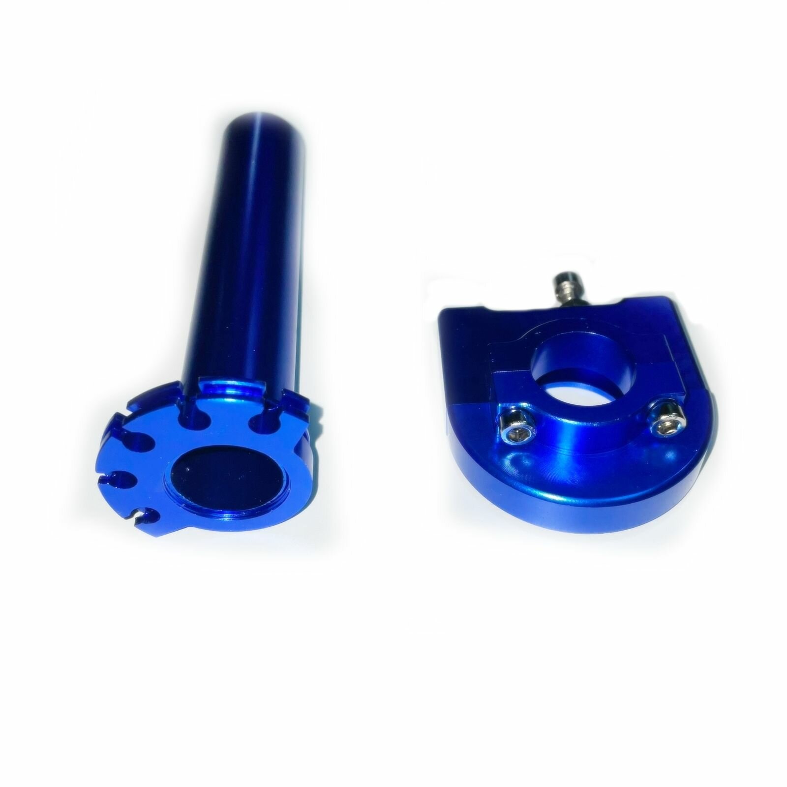 Ручка газа короткоходная для мотоцикла & питбайка(синяя)