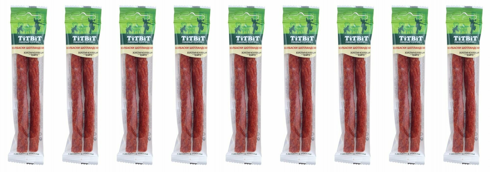 Titbit Лакомство для кошек Колбаски Шотландские, Золотая коллекция, 20 гр, 9 шт