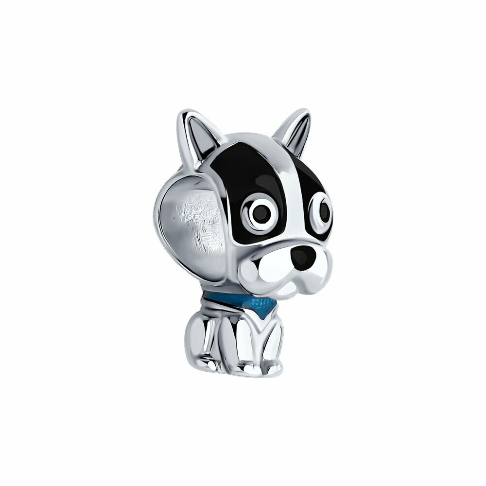 Подвеска, серебро, 925 проба, родирование, фианит, эмаль