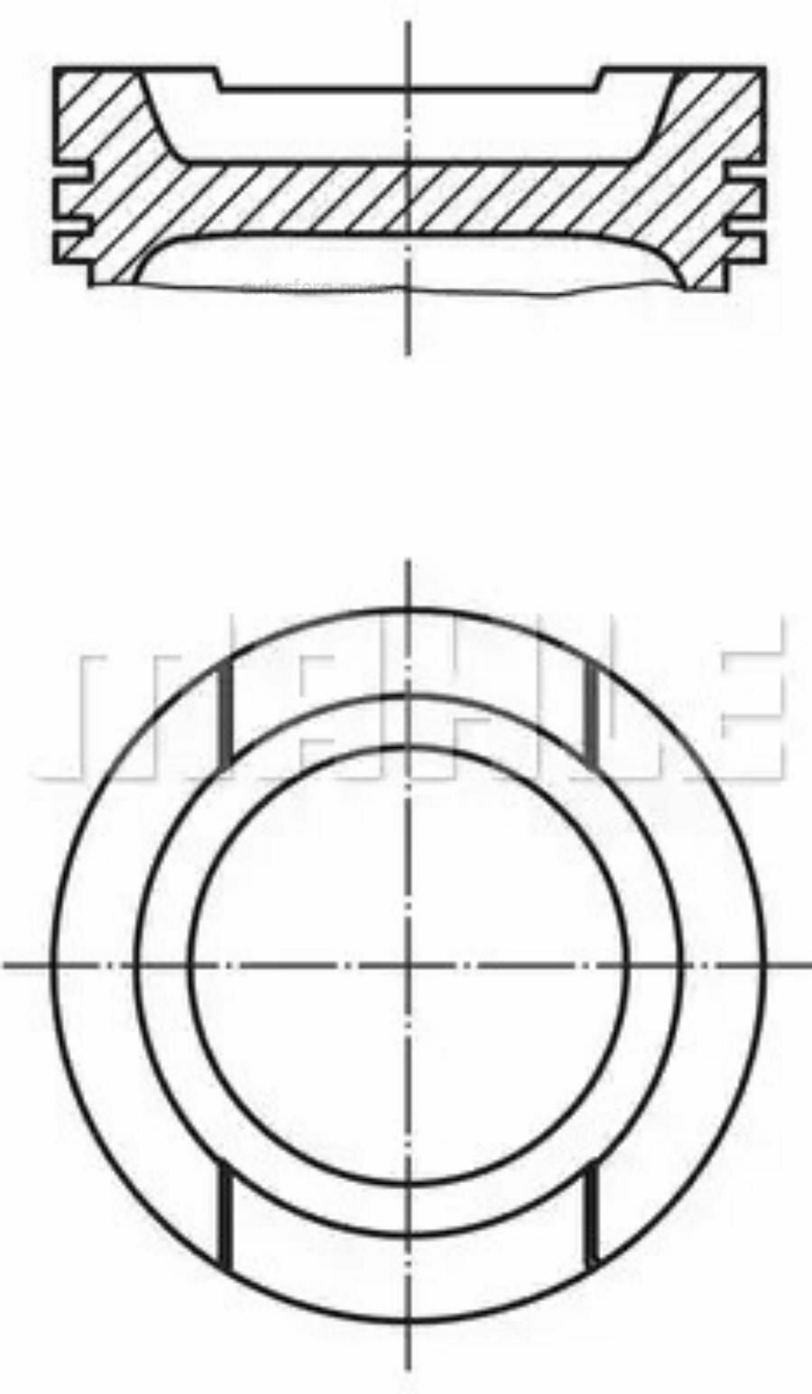 MAHLE 0309202 Поршень dm.82.51x1.2x1.5x2.0 +0.50 Цена за 1 шт