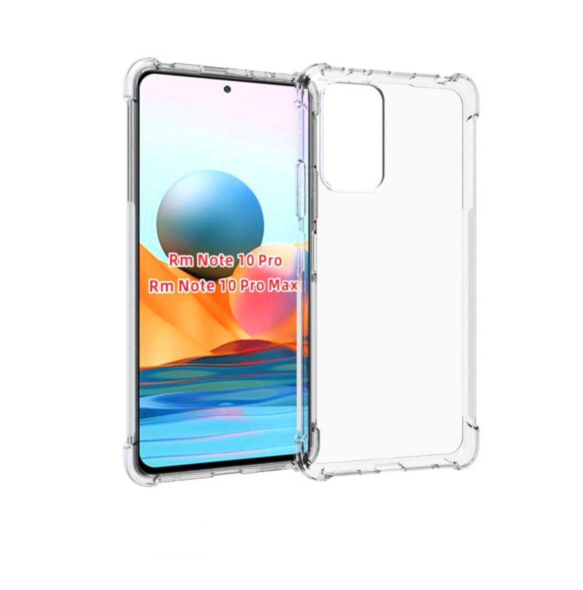 Чехол MyPads "Tocco", для Xiaomi Redmi Note 10, противоударный, прозрачный