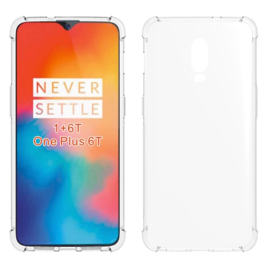 Чехол задняя-панель-накладка-бампер MyPads Tocco для OnePlus 6T с усиленной защитой углов противоударный прозрачный