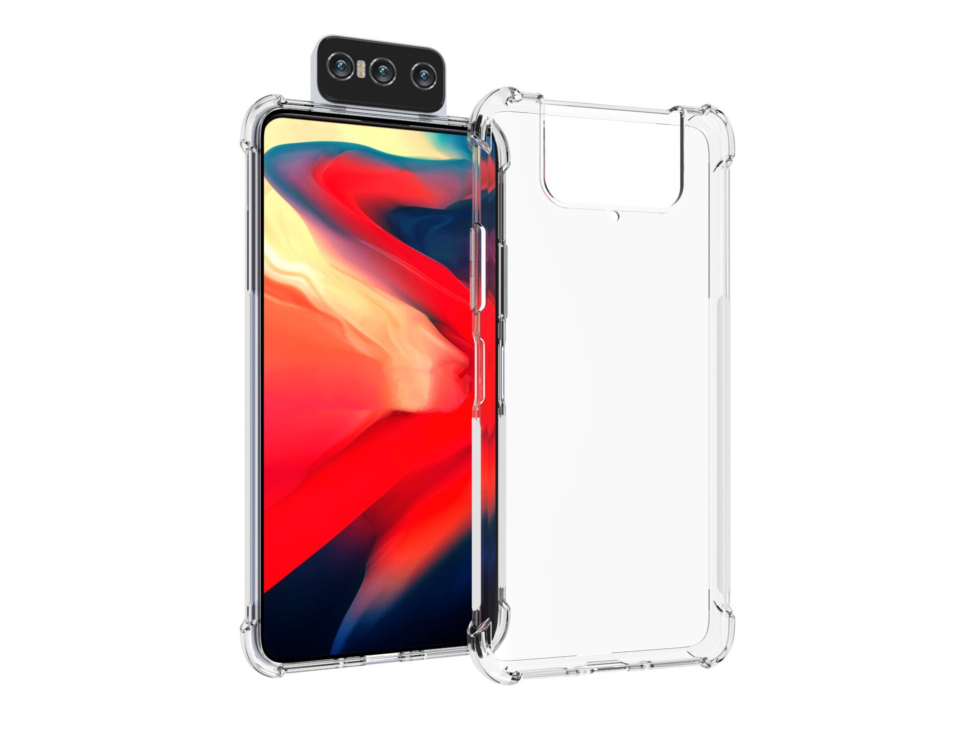 Чехол задняя-панель-накладка-бампер MyPads Tocco для Asus Zenfone 8 Flip ZS672KS с усиленной защитой углов противоударный прозрачный