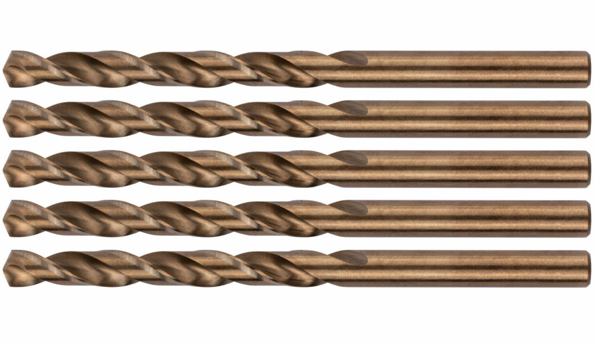 Сверло 5 шт по металлу (7х109 мм, кобальт 5%, HSS, Р6М5К5) FIT Профи