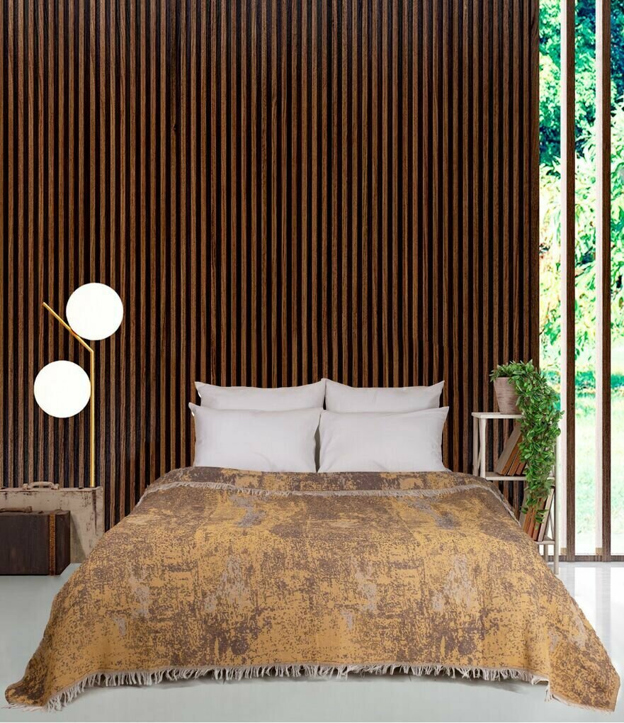 Плед Кипарис, Турция, Евро 200x240, 100% хлопок, Pled коричневый