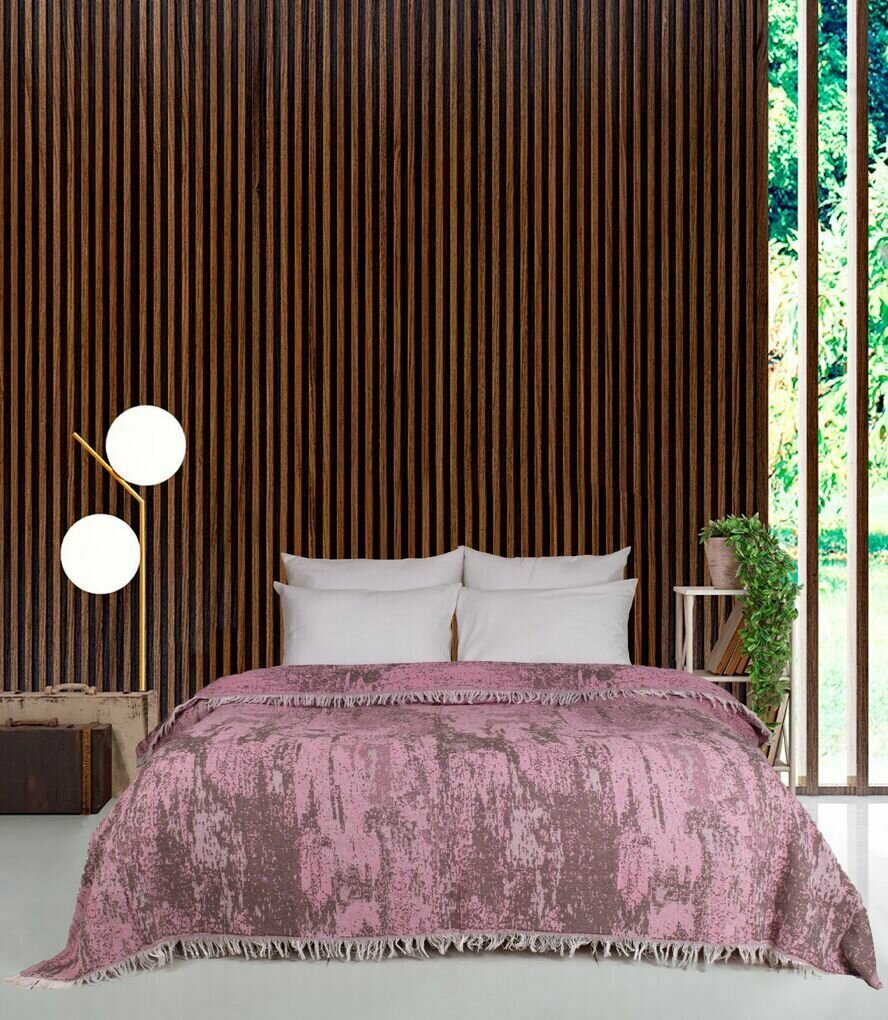 Плед Кипарис, Турция, Евро 200x240, 100% хлопок, Pled розовый