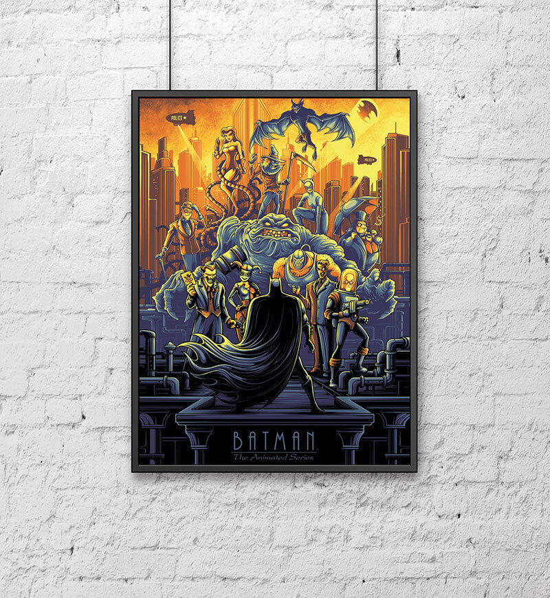 Постер для интерьера на стену (30х40 см). Бэтмен мультсериал - Злодеи (Batman Animated Series Villains)