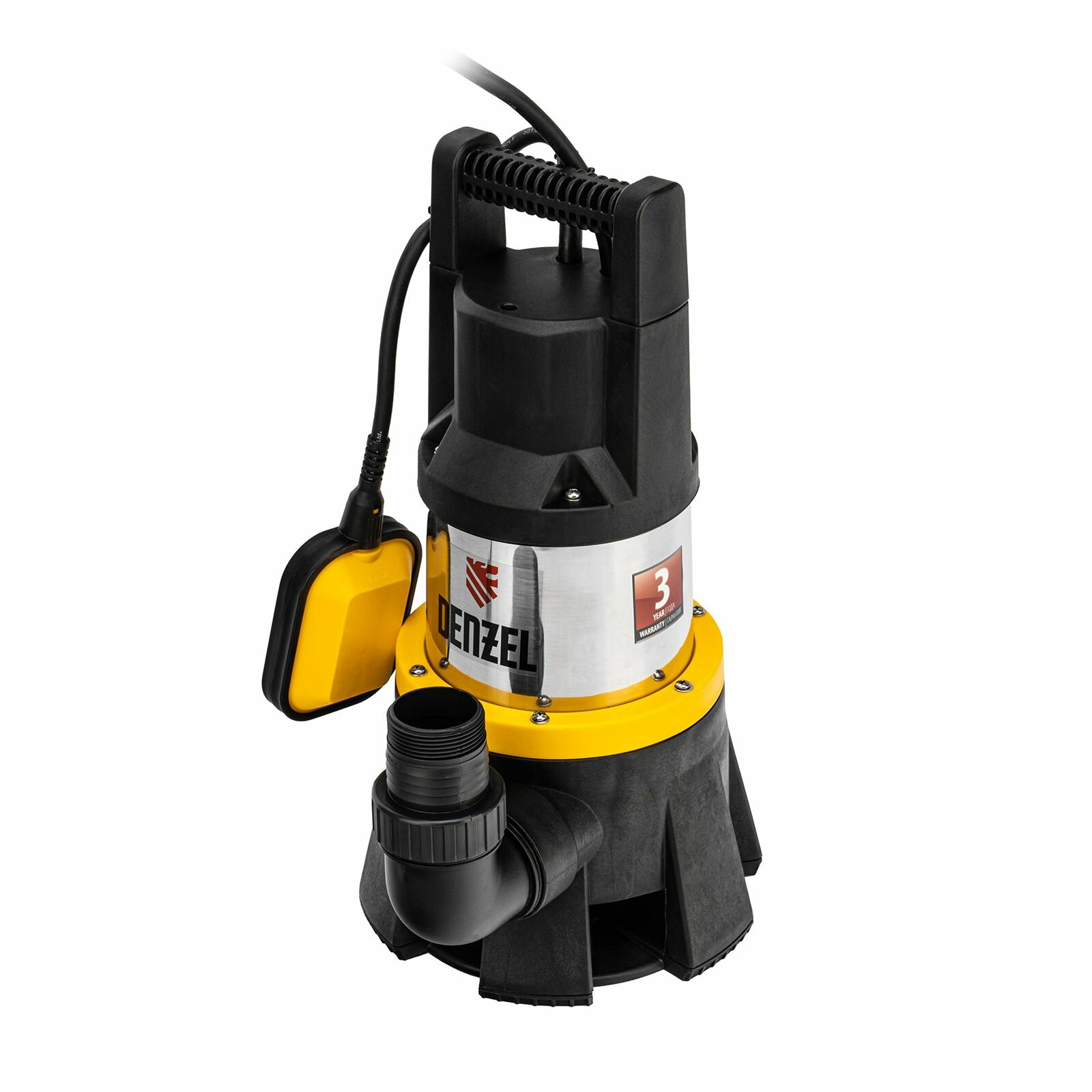 Дренажный насос DENZEL DP1400X, 1400 Вт, подъем 11 м, 25000 л-ч (97228)