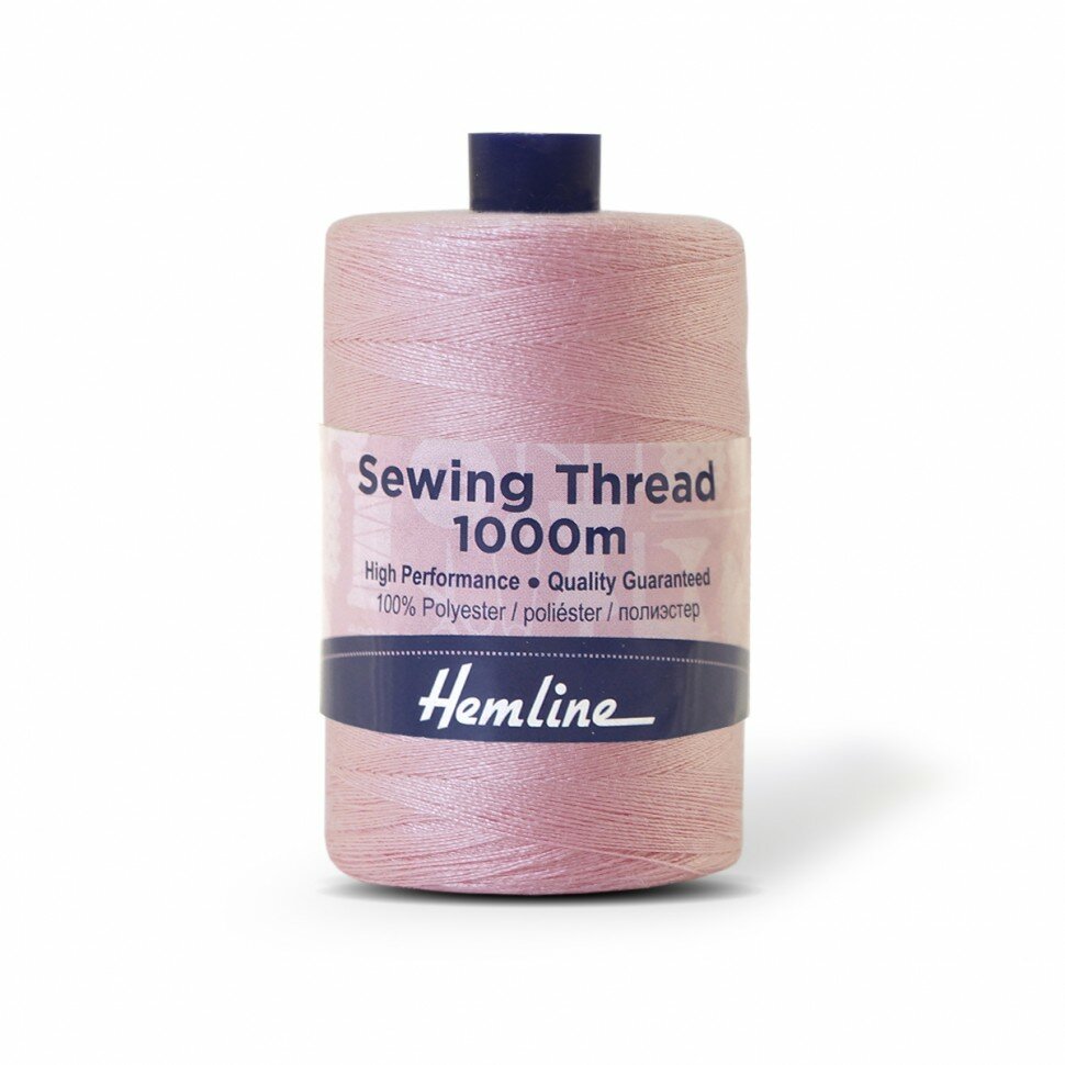 Hemline Нить универсальная для шитья #N4124.560 Карамельно-розовый, 1000м, 40/2