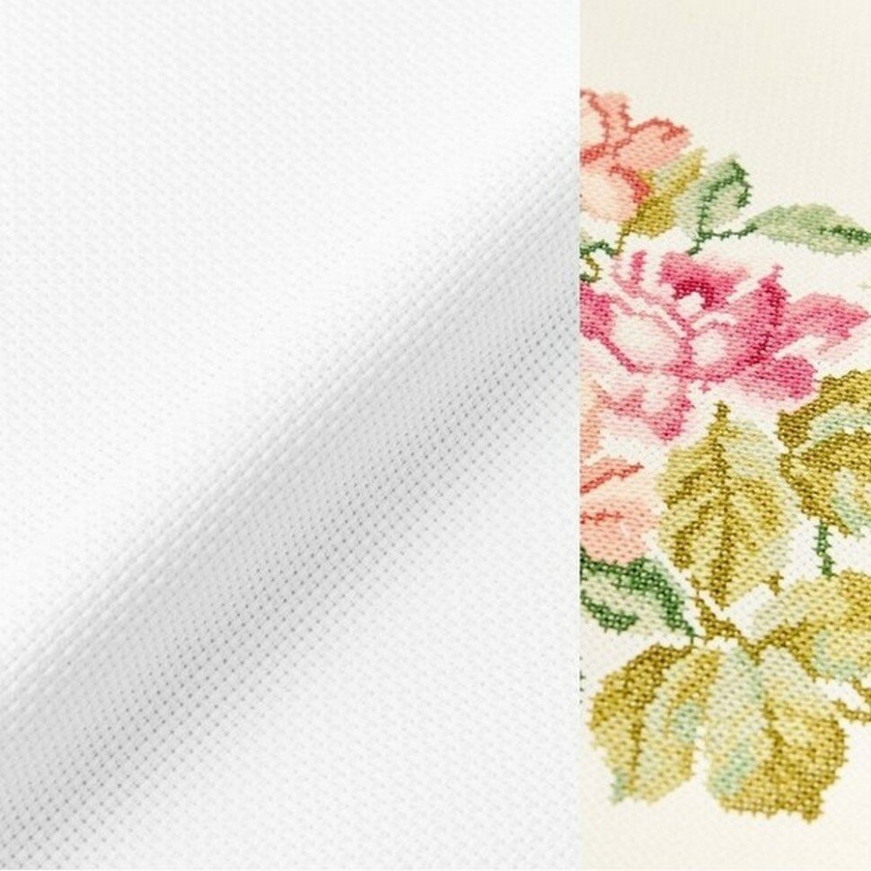 Канва для вышивания DMC GD1836BX-Blanc Aida 18ct - в упаковке, 38.1 x 45.7 см