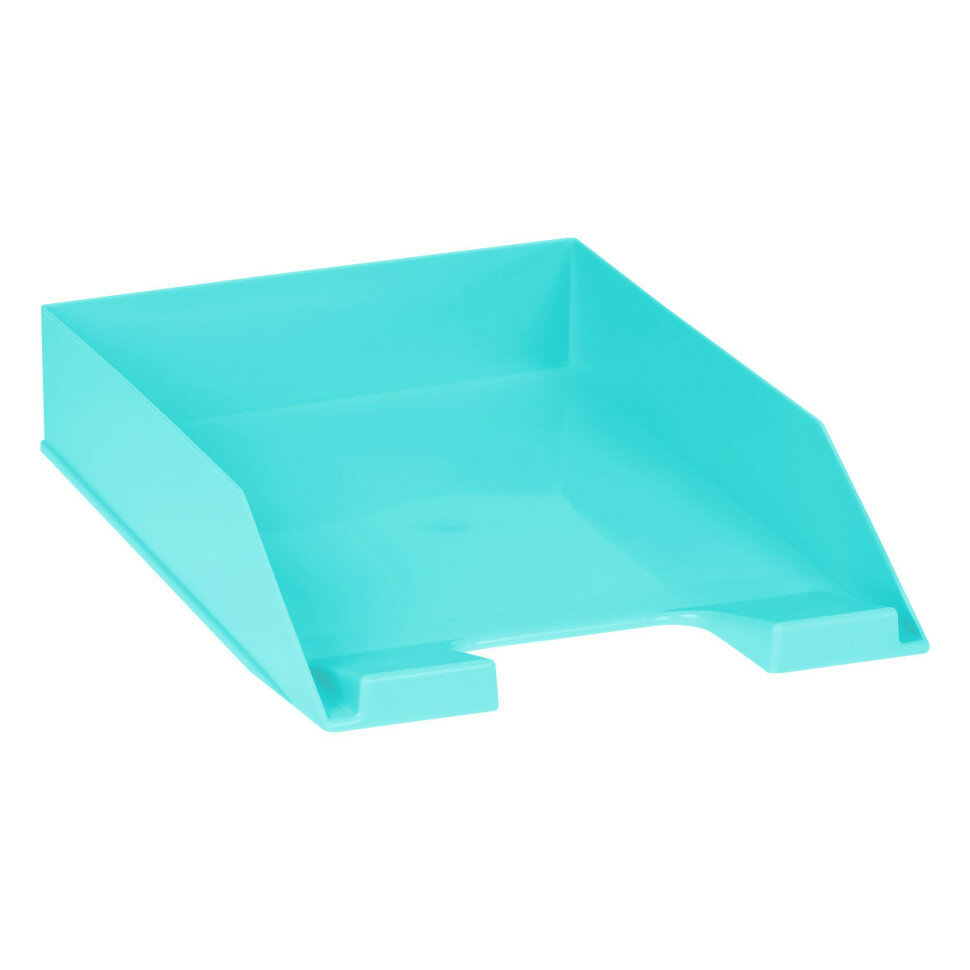 Лоток для бумаг горизонтальный СТАММ "Фаворит", мятный, 351650