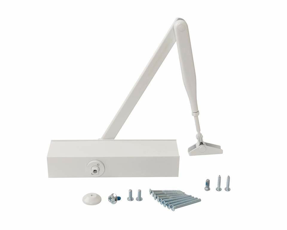 Доводчик ECO Schulte TS 11F EN2/3/5, с тягой, белый RAL9016