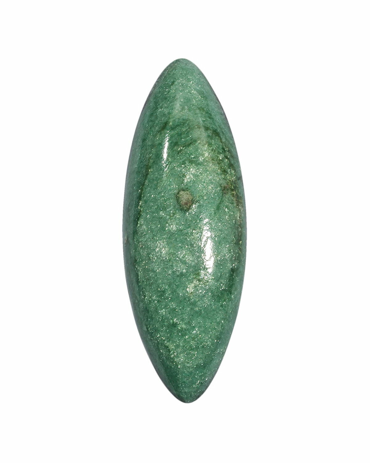 Кабошон фуксит 45х16х6 мм.