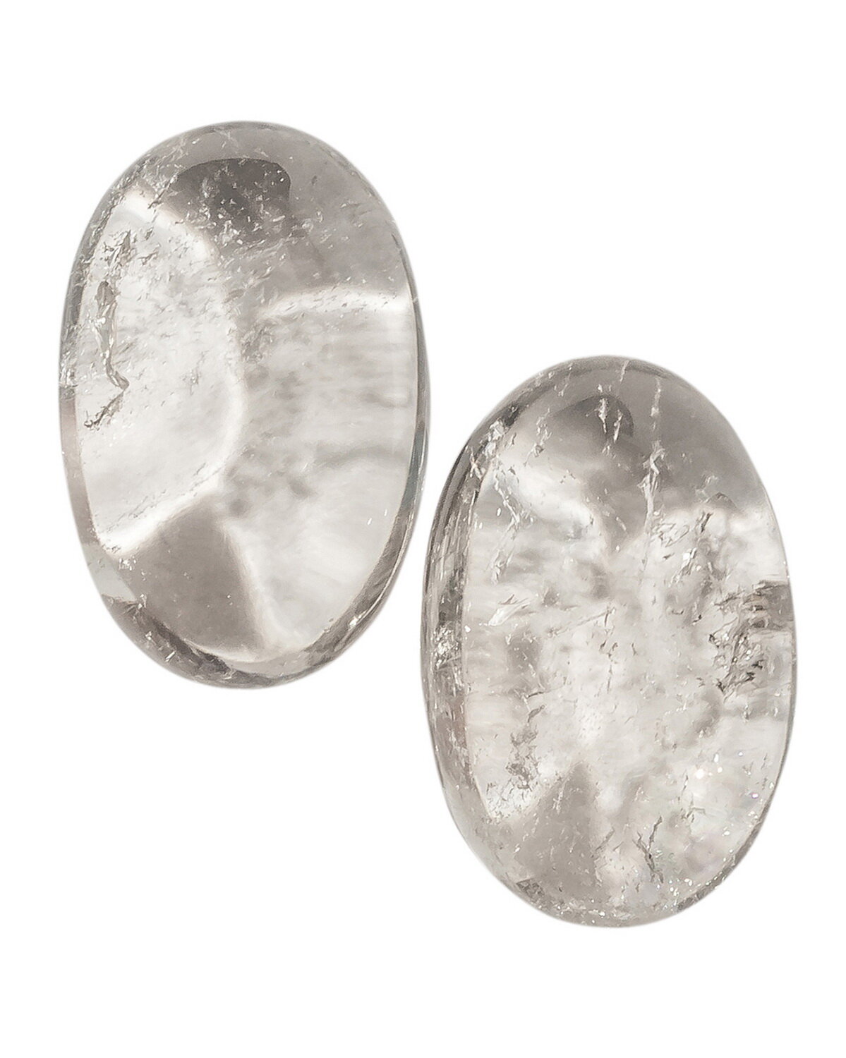 Кабошон-линза дымчатый кварц (пара) 22х15х11 мм.