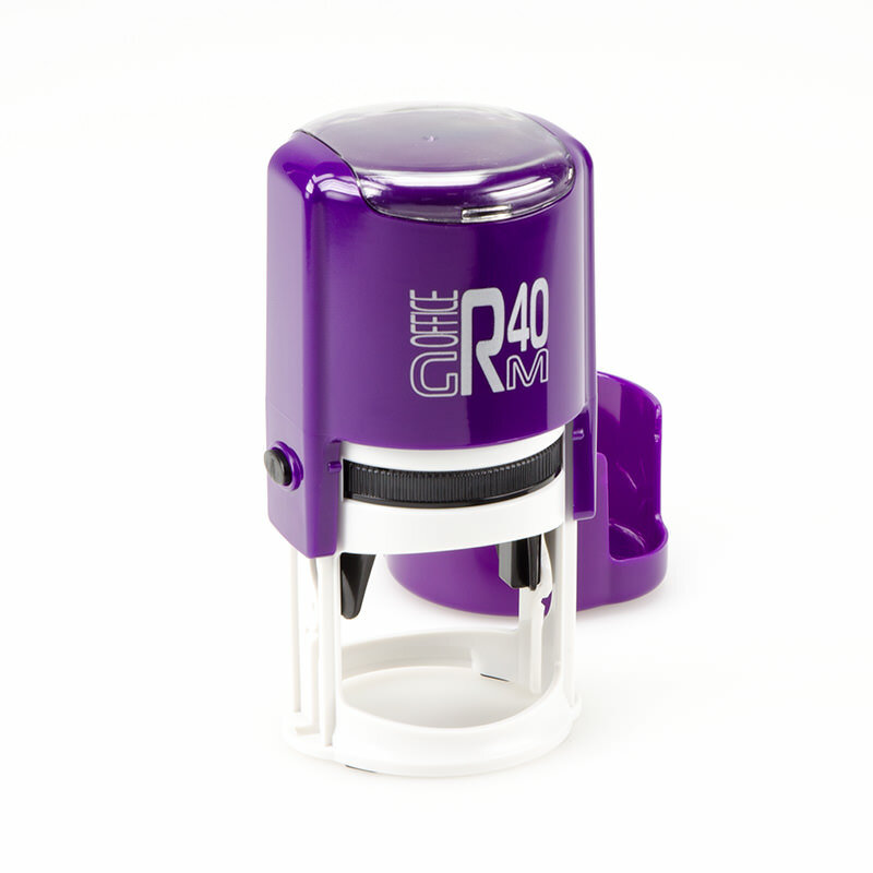 GRM R 40 office+BOX. Автоматическая оснастка для печати, корпус фиолетовый глянец