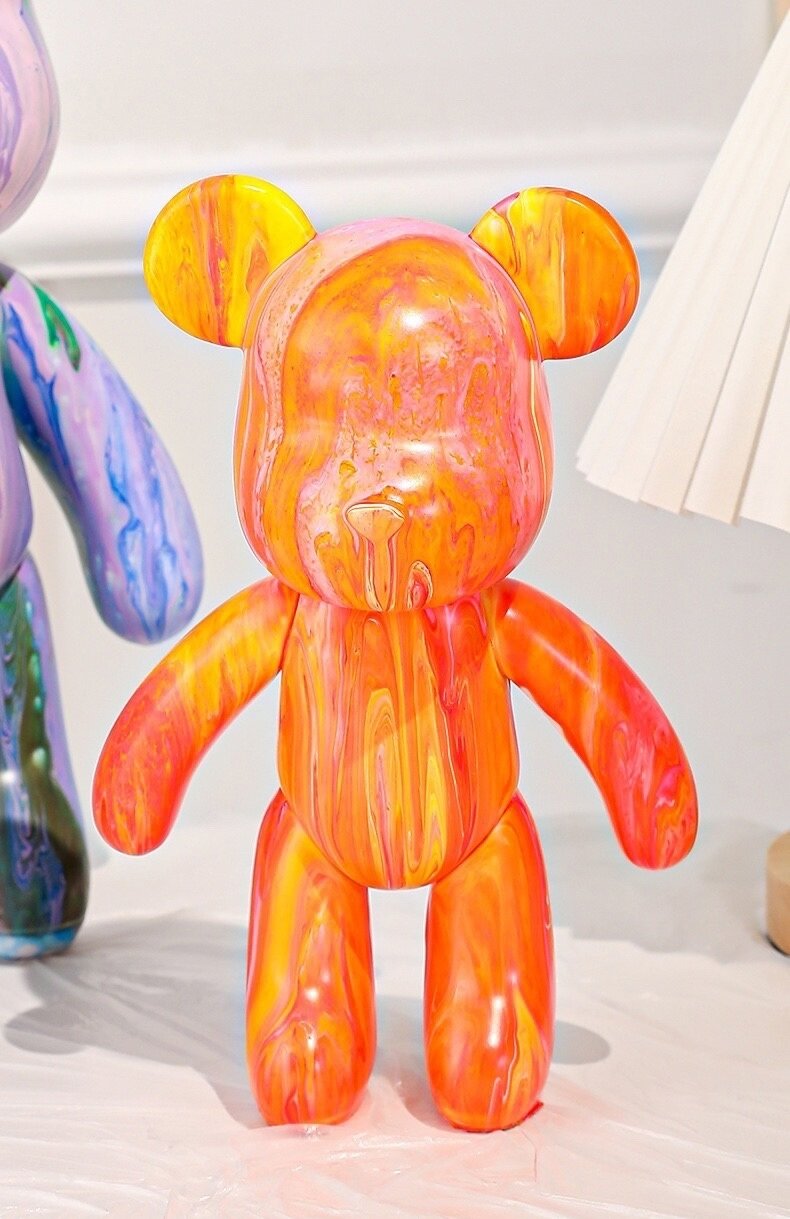 Набор для творчества "Bear Fluid" - игрушка "Медведь" 23см (красный, желтый, оранжевый)