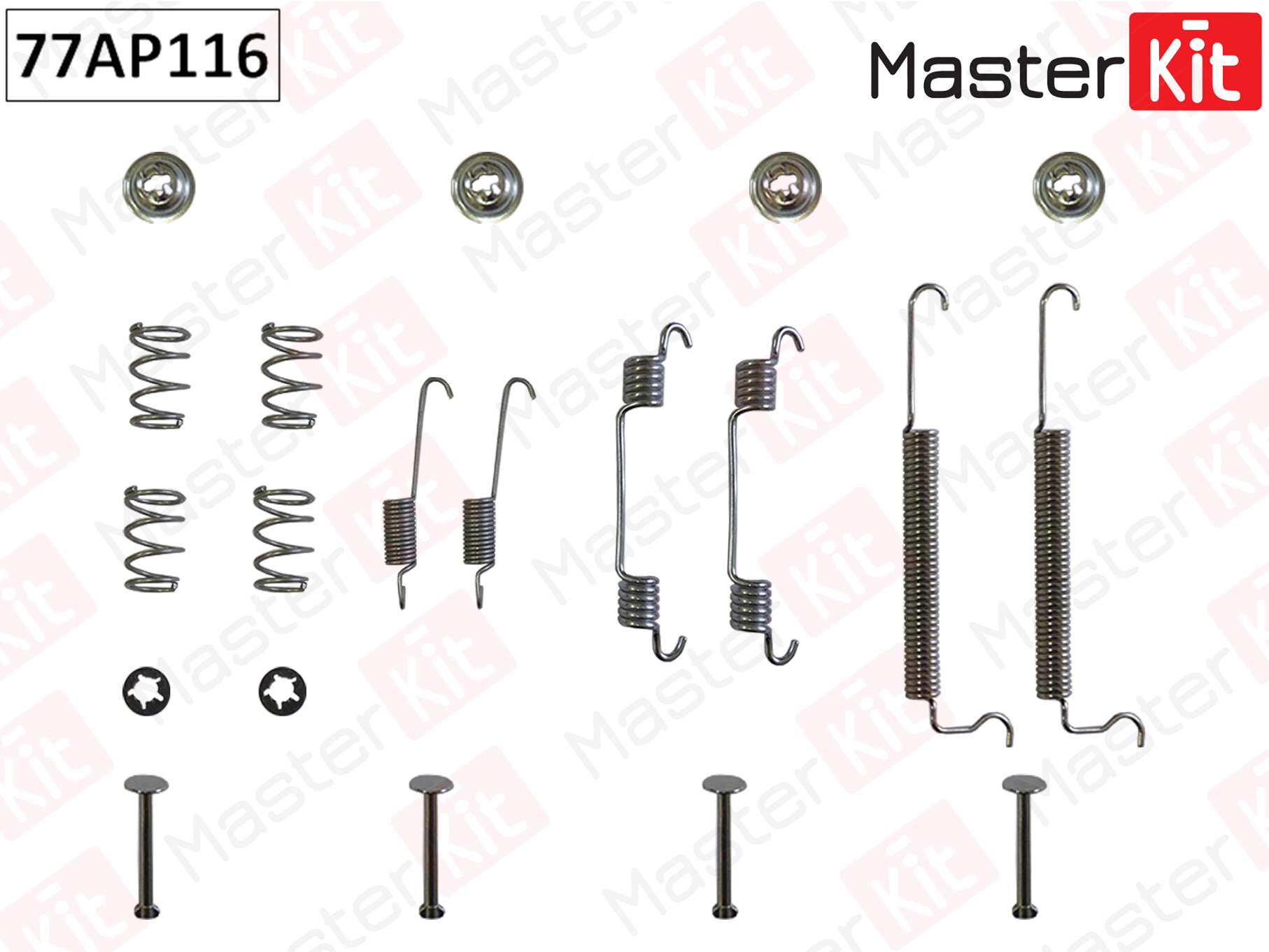 Ремкомплект крепления тормозных колодок Master KiT 77AP116