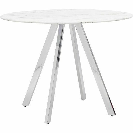 Стол обеденный Stool Group Хьюстон, 100*100, белый, стеклянный