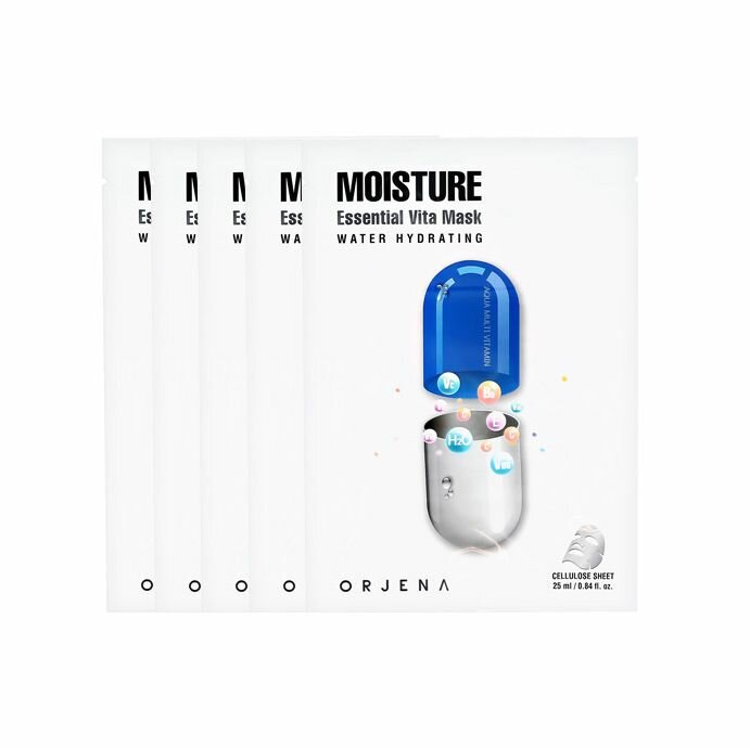 ORJENA Увлажняющая тканевая маска для лица Moisture Essential Vita Mask (5 шт)