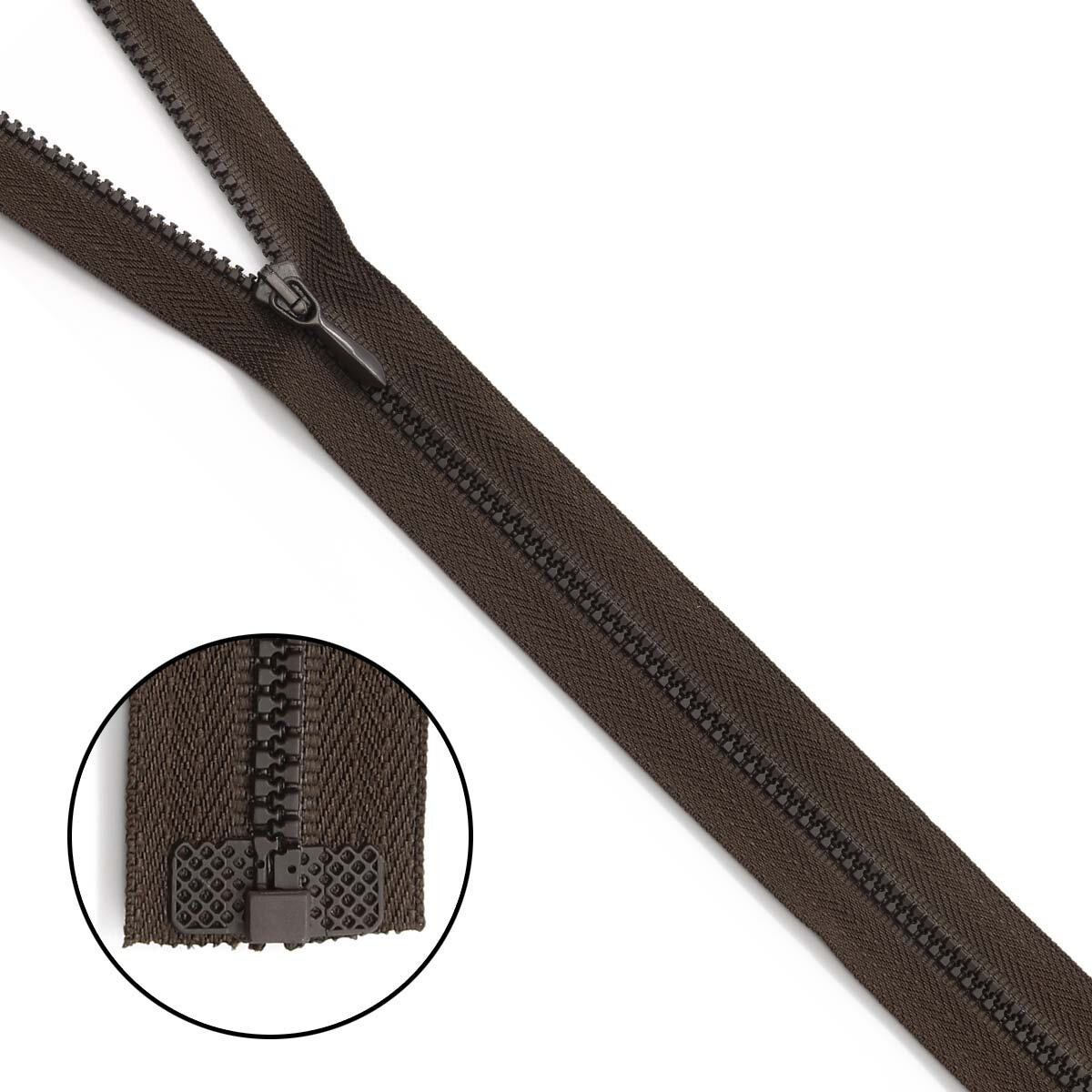 Молния разъемная 45 см тракторная, 1 замок, 5 шт, Тип 4 (2074-591U) ARTA (068 тёмно-коричневый)