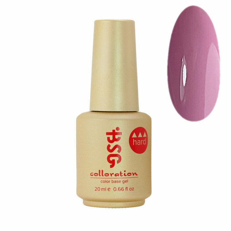 BSG Цветная жесткая база Colloration Hard №34 - Нежно розовый с лиловой ноткой (20 мл)