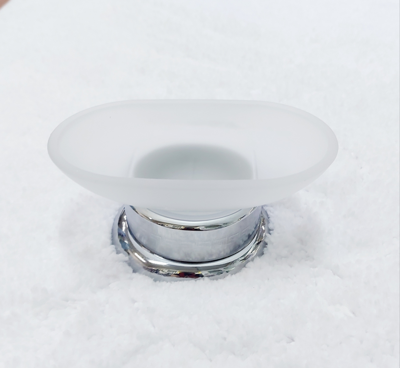 Мыльница стекло настольная Classic Retro хром HR-21S