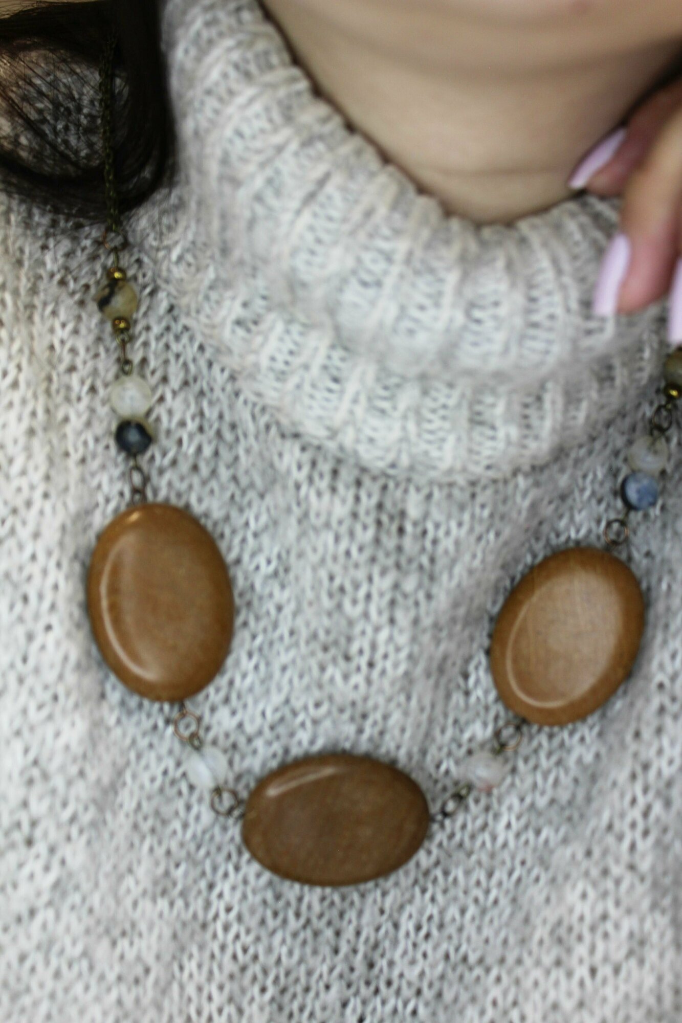 Колье, яшма