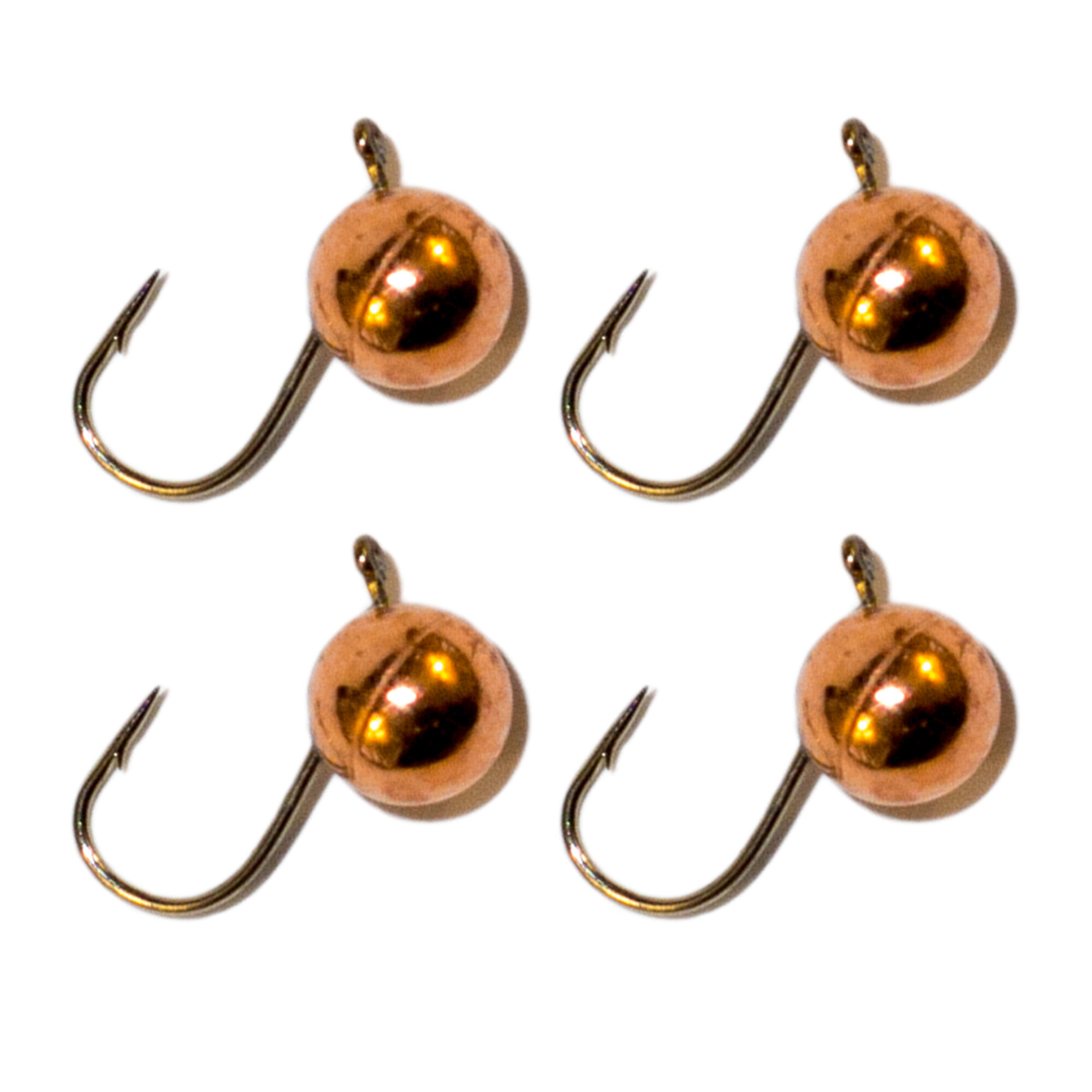 Мормышка вольфр. "Шар с ушком" d2.5, m0.18 медь 4шт