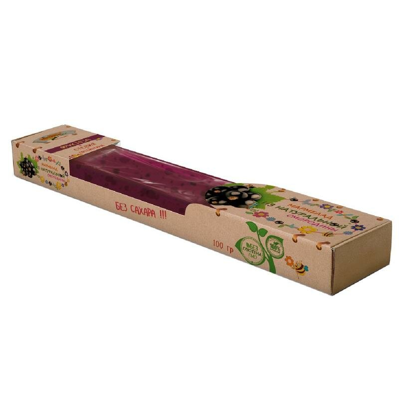 Мармелад натуральный на фруктозе и стевии "Смородина черная с пребиотиками" любэль-эко 100 г