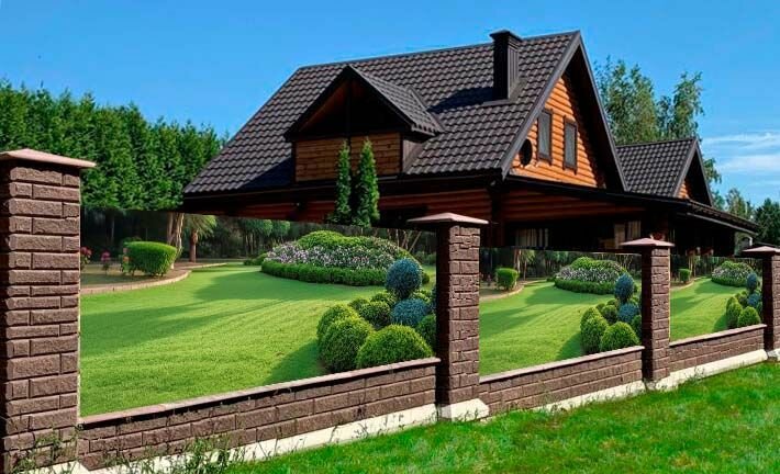 Фотосетка для забора и фасада 3 х 1 м без люверсов / Альпийская горка