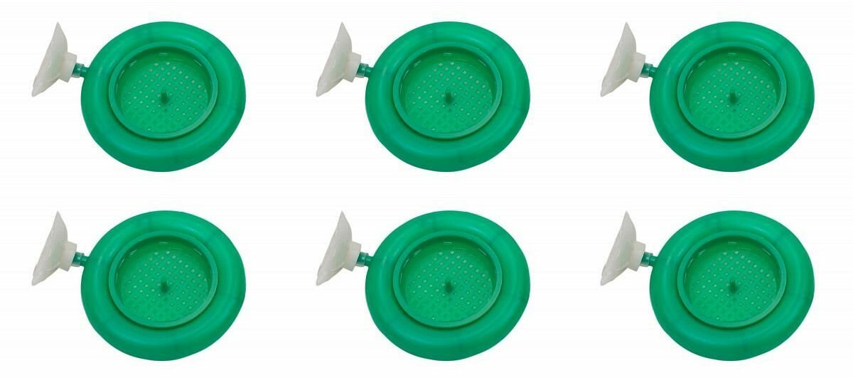 Homefish Кормушка для рыб Круглая, с присоской, 6 штук