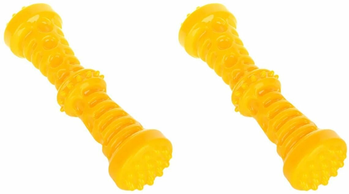 HOMEPET Игрушка для собак Гантель средняя, с пищалкой, 18 х 5 см, 2 шт
