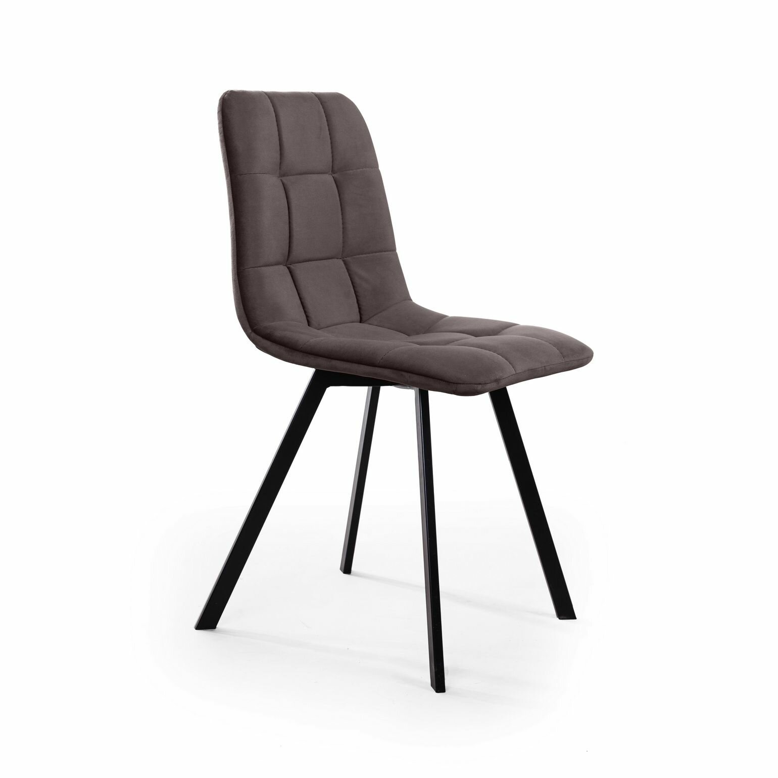 Стул UNO Top Concept серый, ткань, металл, мягкое сиденье, без подлокотников — фото 1