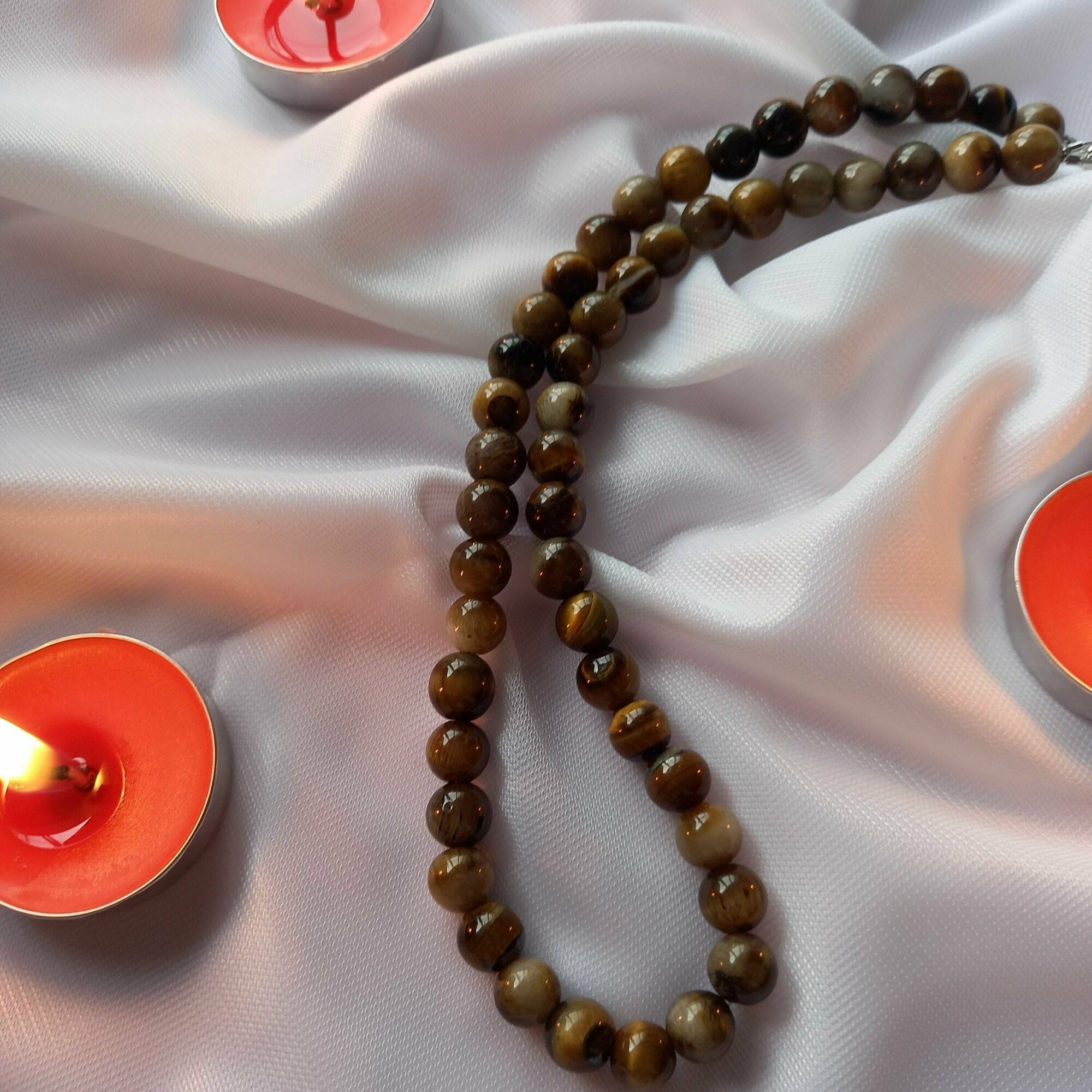 Бусы, тигровый глаз