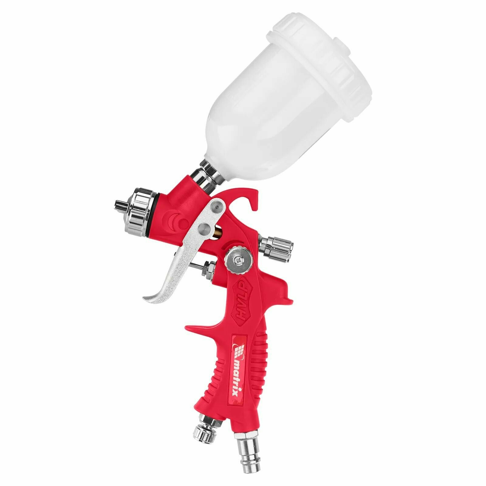 Краскораспылитель HVLP пневматический с верхним бачком V 0,1 л, сопло диаметром 0.8 мм Matrix 57325