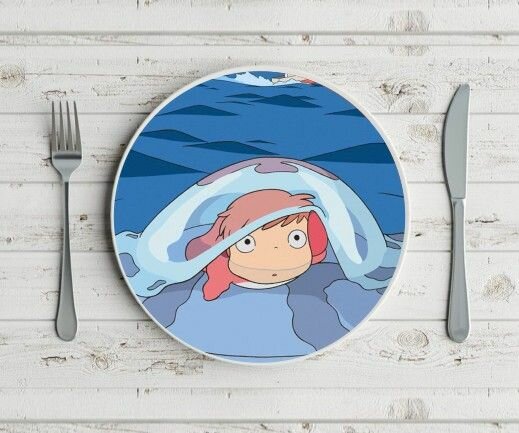 Тарелка Рыбка Поньо на Утёсе №11