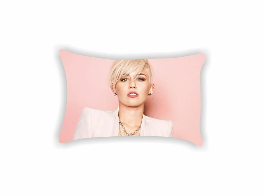 Подушка Майли Сайрус, Miley Ray Cyrus №1, Картинка с одной стороны