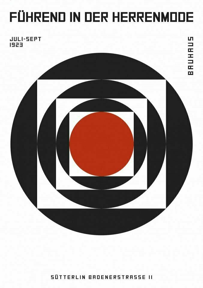 Плакат, постер BAUHAUS-Fuhrend in der herrenmode, баухаус-ведущий в мужской моде на бумаге, размер 21х30см