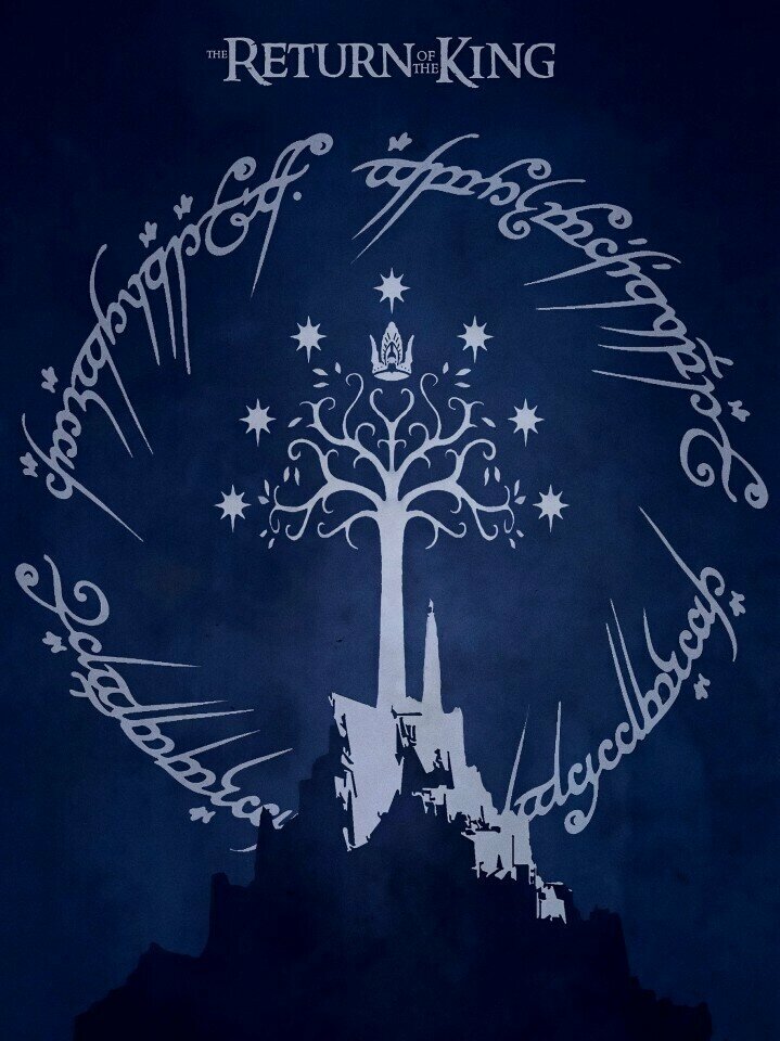 Плакат, постер Властелин колец /Tolkien Lord of the rings на холсте, размер 21х30см