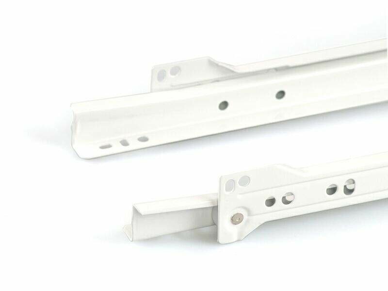 Направляющие роликовые Firmax длина 350 мм, белые, RAL9003, (4 части)