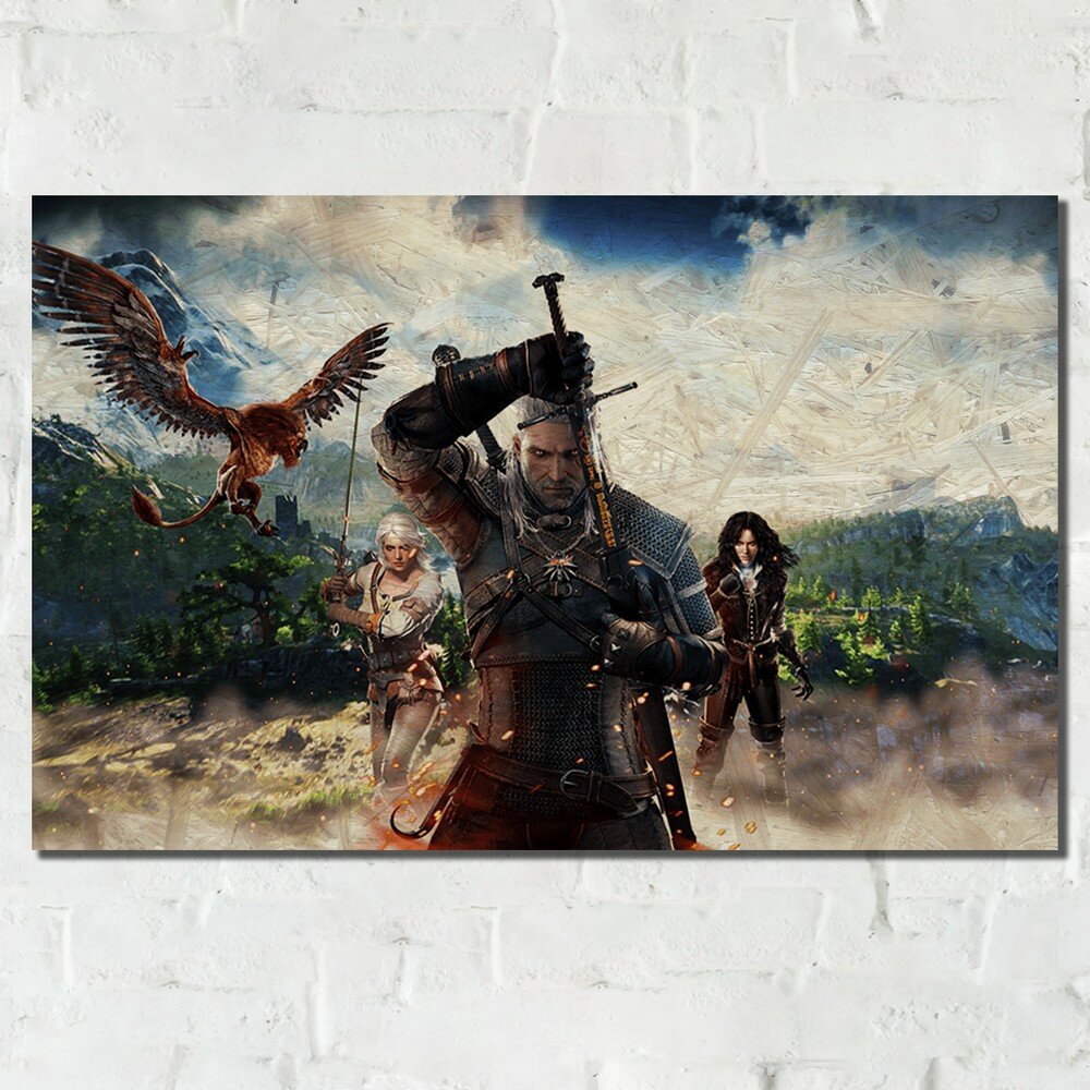 Картина интерьерная на рельефной доске ОСП Игры Witcher 3 Wild Hunt - 14377