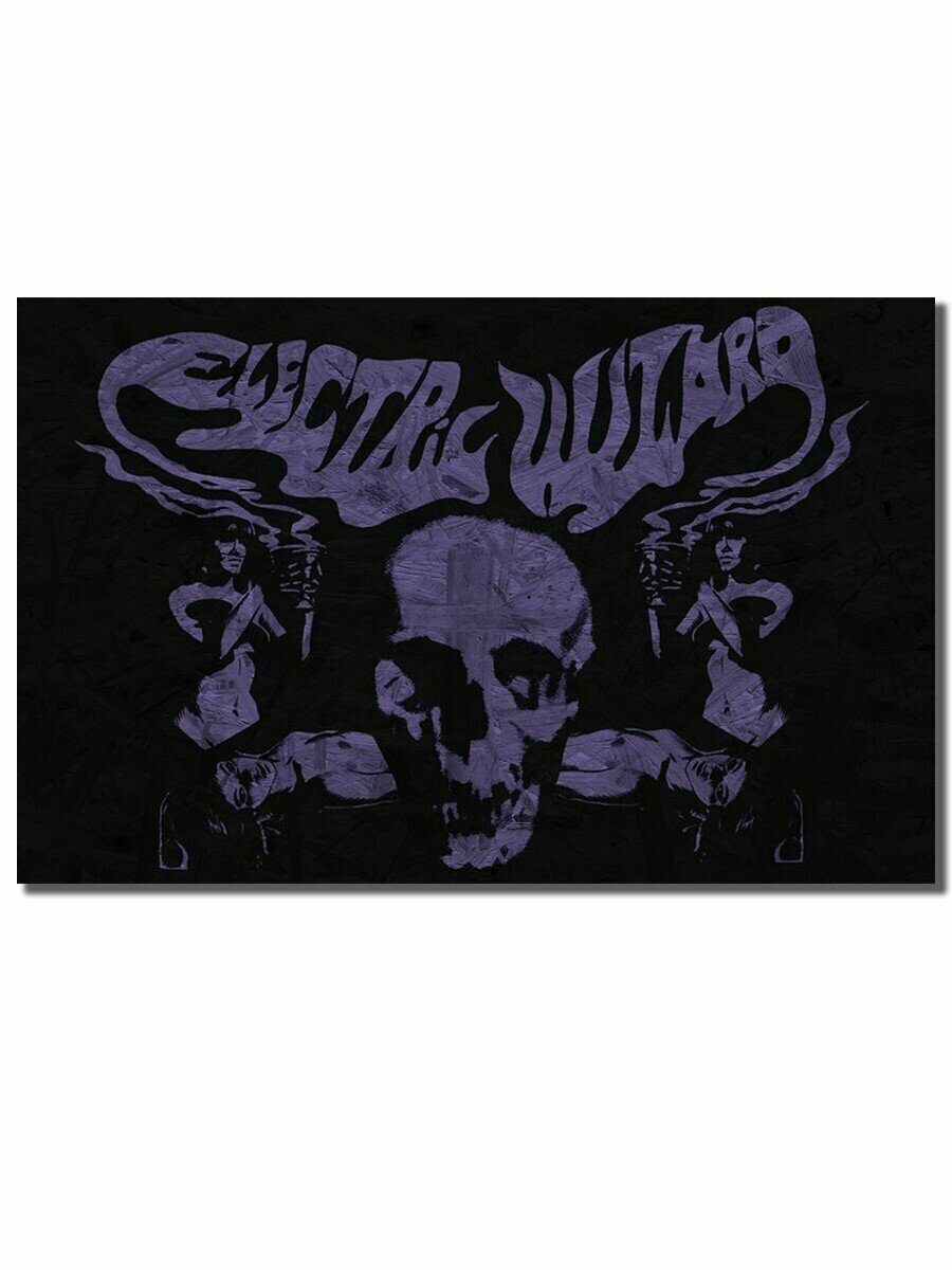 Картина интерьерная на рельефной доске, рисунок музыка электрик визард electric wizard - 5213 Г