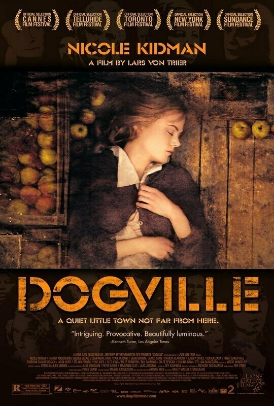 Плакат, постер Догвилль (Dogville), Ларс фон Триер на бумаге, размер 21х30см